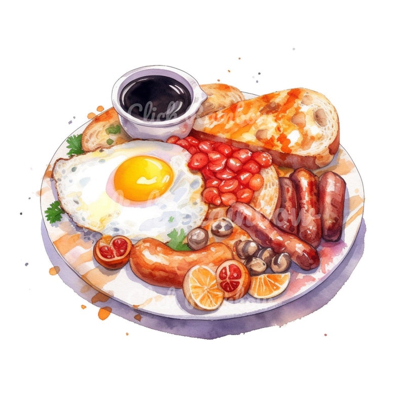 English Breakfast Clipart, 12 English Breakfast PNG, English Breakfast ...