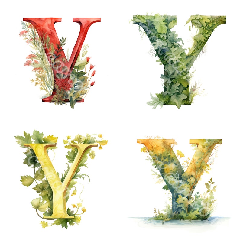 Letter Y Clipart, 12 Letter Y PNG, Letter Y Wall Art, Letter Y Design ...