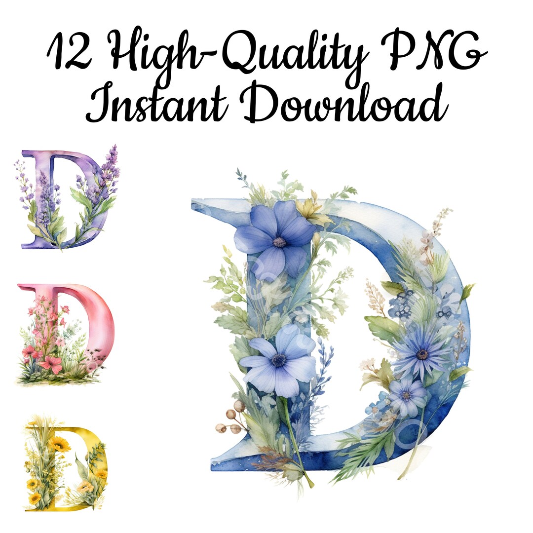 Letter D Clipart, 12 Letter D PNG, Letter D Illustration, Letter D ...