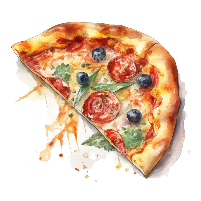 Pizza Clipart, 12 Pizza PNG, Digital Pizza, Pizza Illustration, Pizza ...