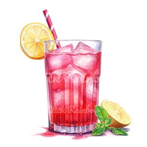 Pink Lemonade Clipart, 12 Lemonade PNG, Lemonade Illustration, Lemonade ...