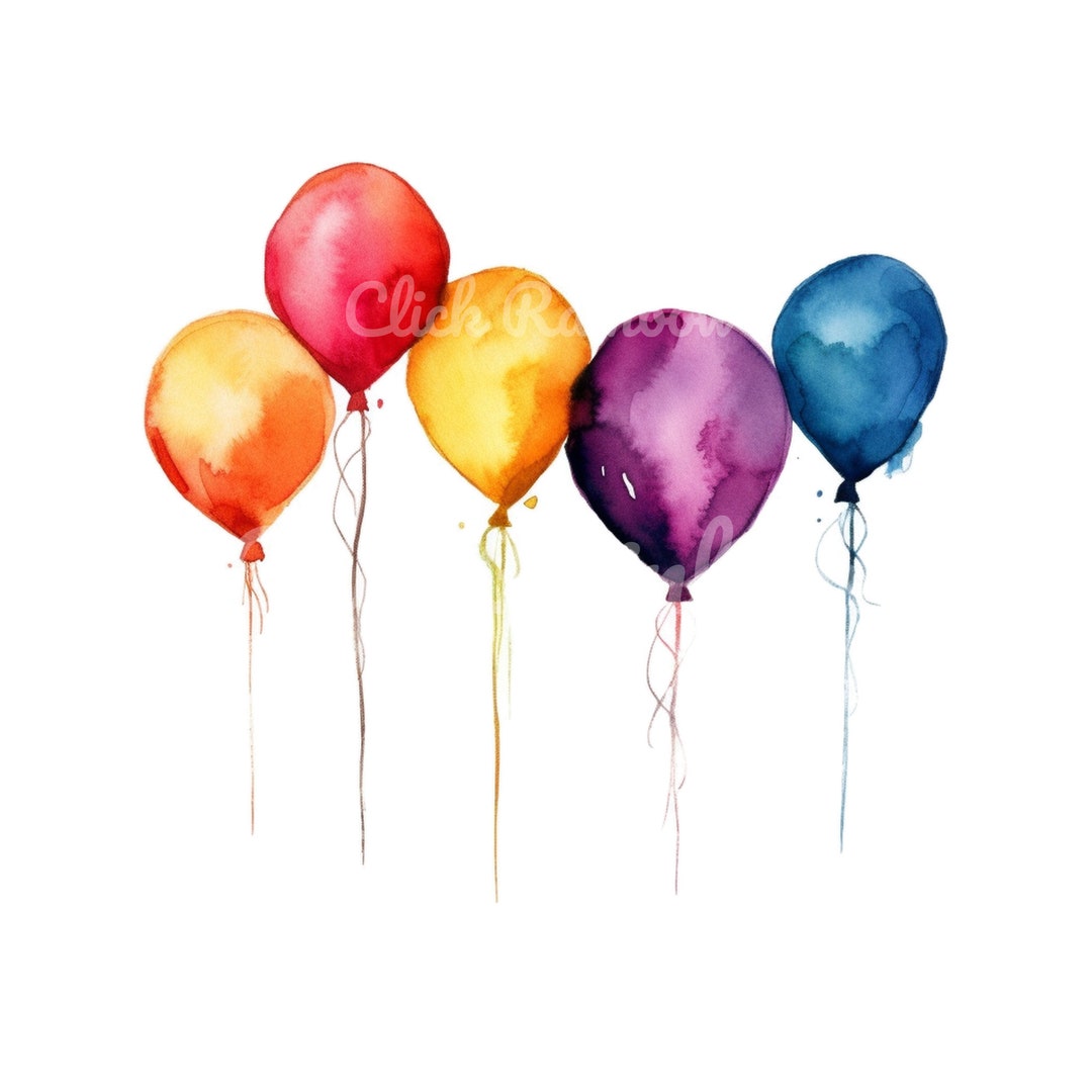 Party Balloons Clipart, 12 Party Balloons PNG, Balloons Illustration ...
