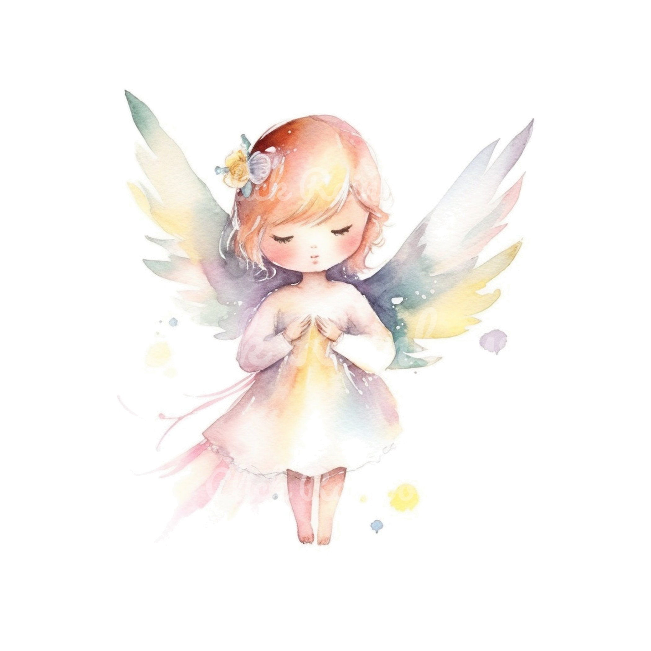 Cute Angel Clipart, 12 High-quality PNG, Christian Printable, Paper and ...