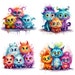 Cute Monster Clipart, Colorful PNG Illustrations (digital Download) - Etsy