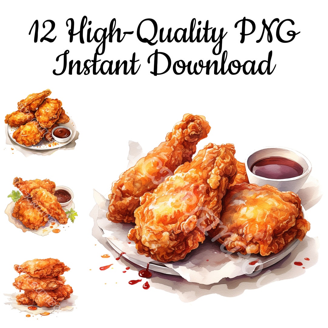 Fried Chicken Clipart, 12 Fried Chicken PNG, Fried Chicken Illustration ...