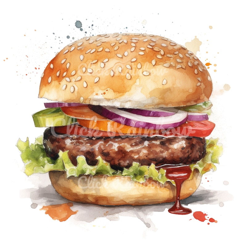 Hamburger Clipart, 12 Hamburger PNG, Hamburger Illustration, Hamburger ...