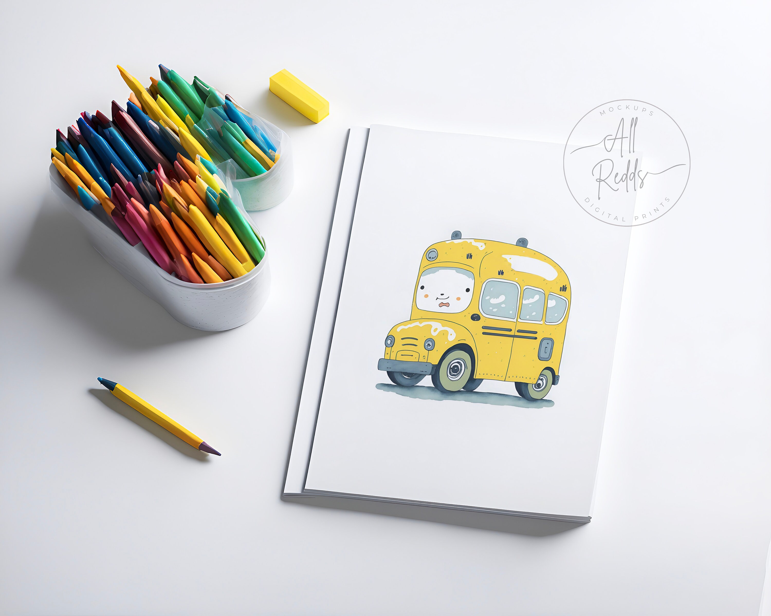 Enchanting US Letter Coloring Paper Mockup 8.5 X 11 in Charming Nursery ...