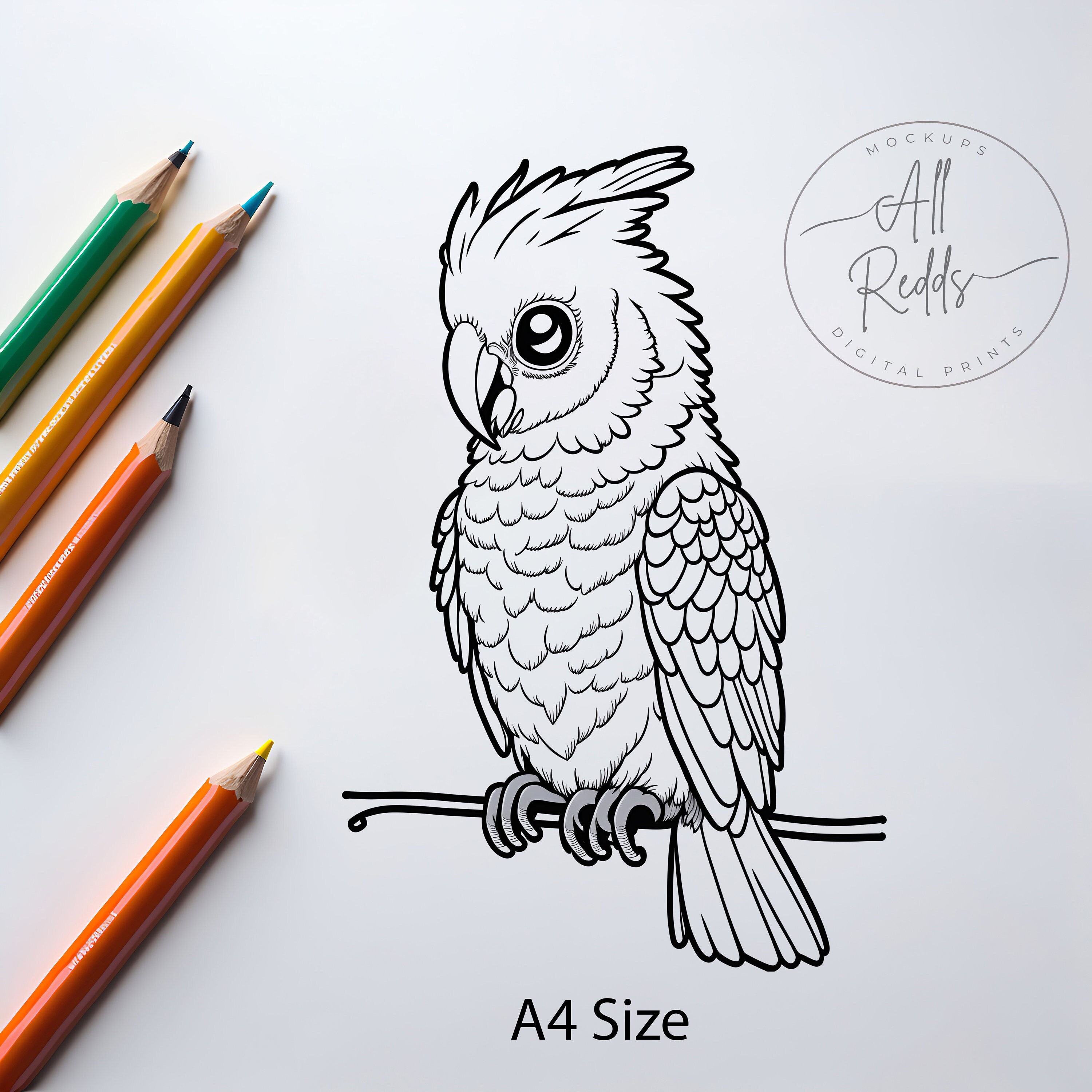 Flexible Coloring Page Mockup PSD for Kids | 3 Sizes 4K Paper ...
