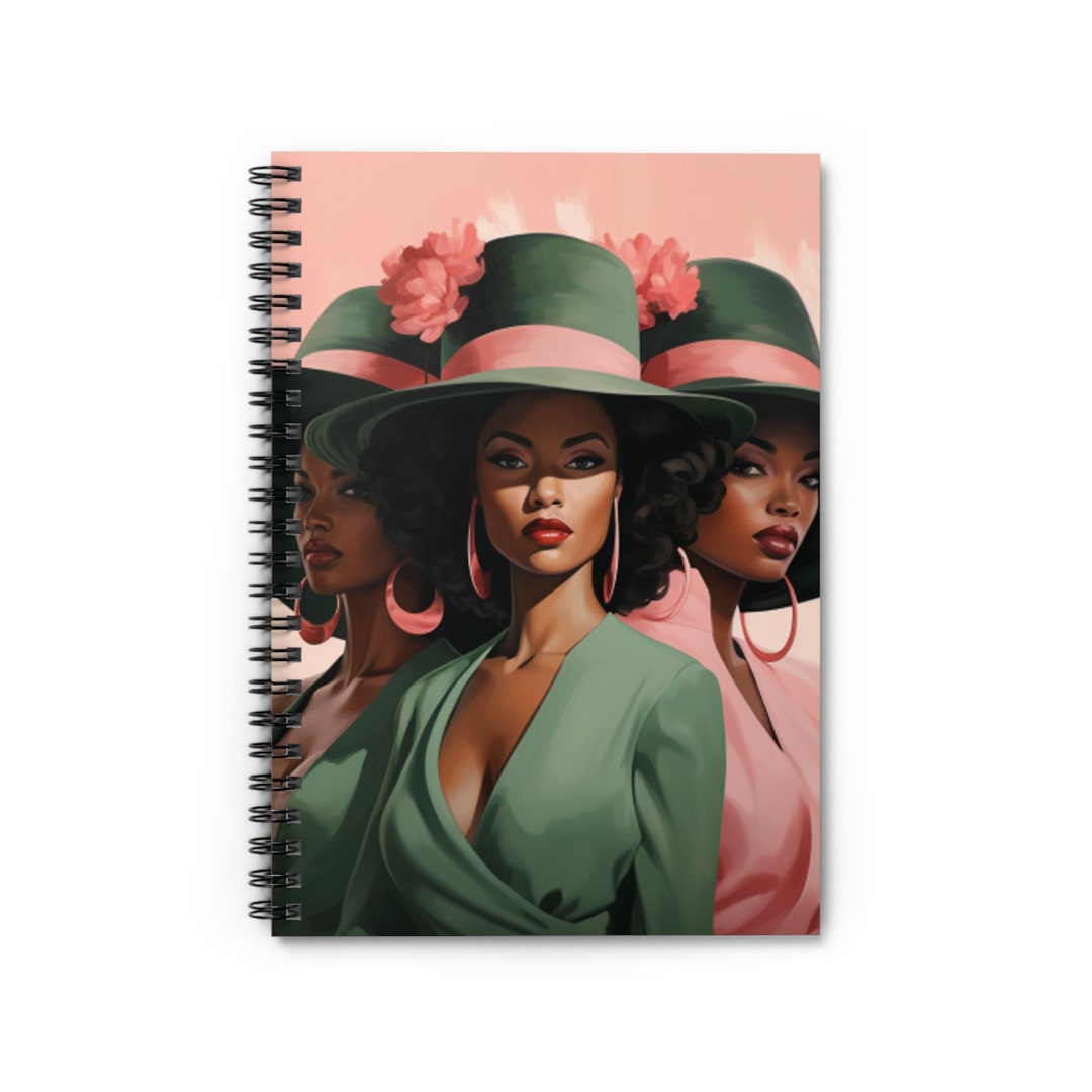 Pink and Green Spiral Notebook/ Journal Ruled Line, Gift, Personal Use ...