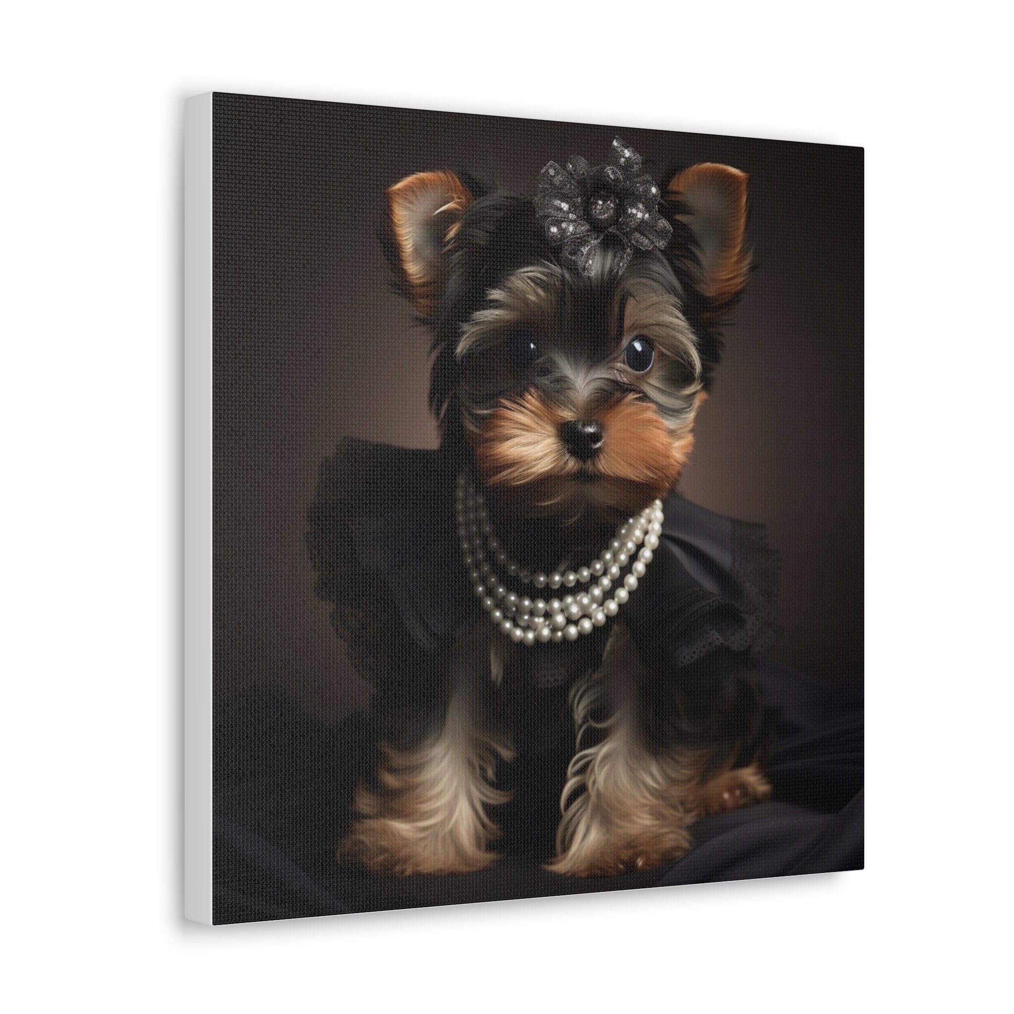 Yorkie Portrait Puppy Portrait Yorkie Mom Canvas Gallery - Etsy