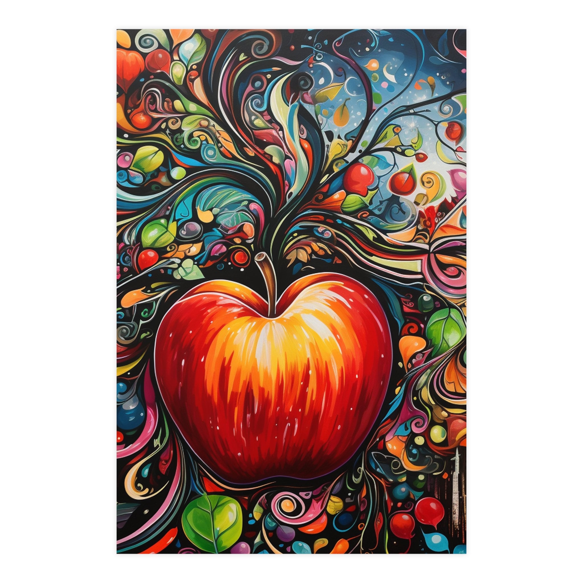 Apple Abstract Art , Vertical and Horizontal Matte Posters, Apple ...