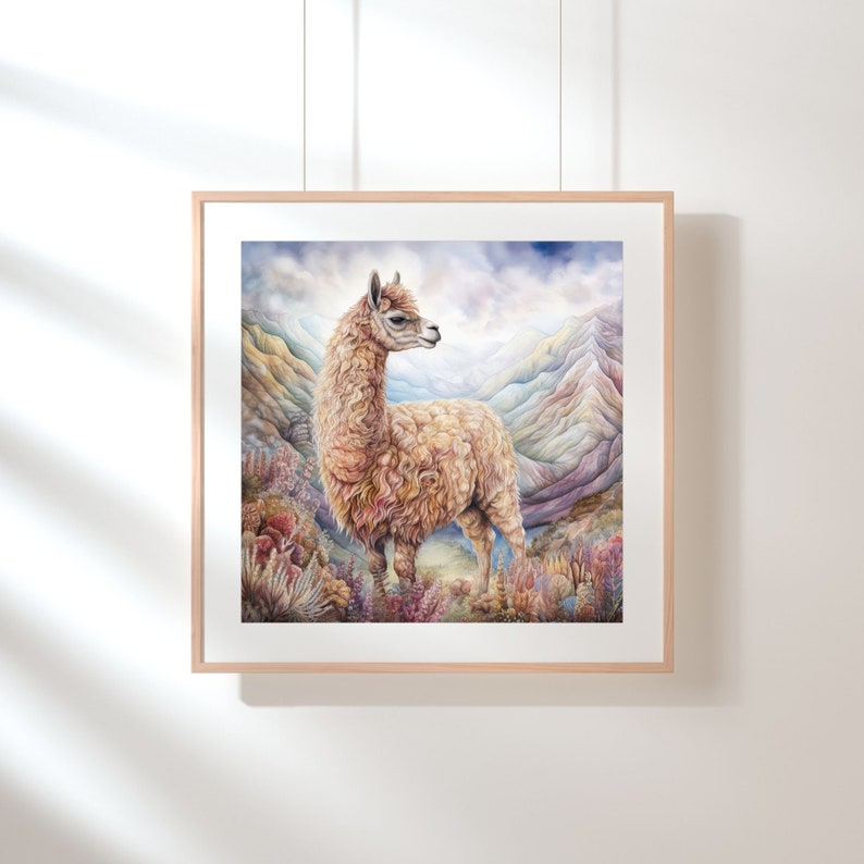 Alpaca Print Alpaca Watercolor Printable Art Alpaca Painting - Etsy