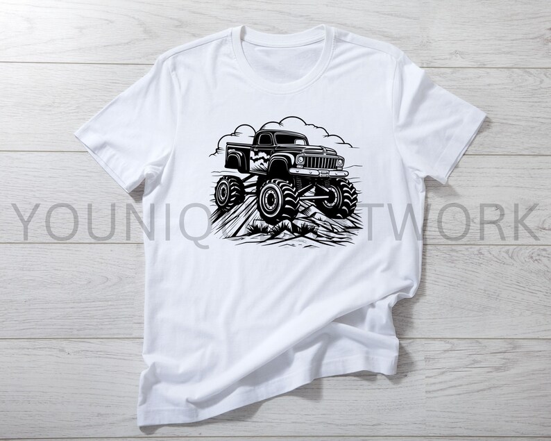 Monster Truck SVG Bundle, PNG, Monster Truck Clipart, Hand Drawn off ...