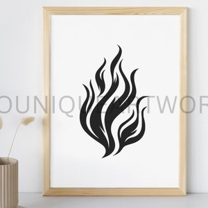 Fire SVG Bundle, PNG, Flame Clipart, Hand Drawn Flames Vector ...