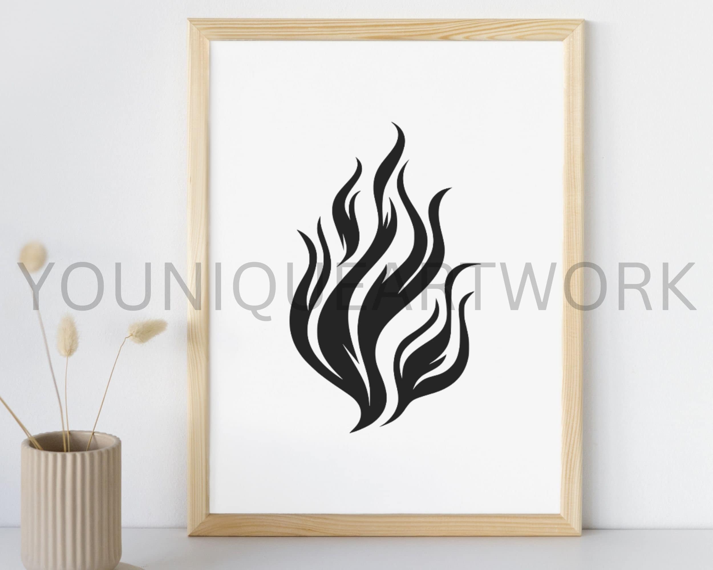 Fire SVG Bundle, PNG, Flame Clipart, Hand Drawn Flames Vector ...
