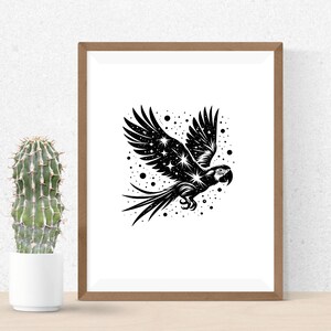 Parrot SVG Bundle, Fantasy Bird Clipart, Hand Drawn Parrots Themed ...