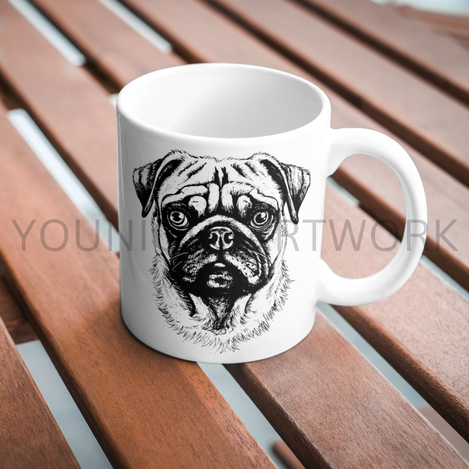 Pug SVG Bundle, PNG, Cute Dogs Clipart, Hand Drawn Dog Vector ...