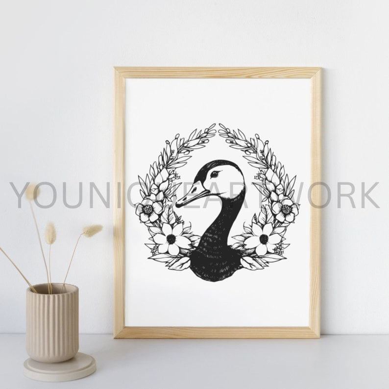 Goose SVG Bundle PNG Goose Clipart Hand Drawn Goose Vector - Etsy