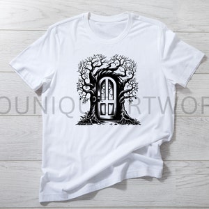 Door SVG Bundle, PNG, Floral Entrance Clipart, Hand Drawn Tree Door ...