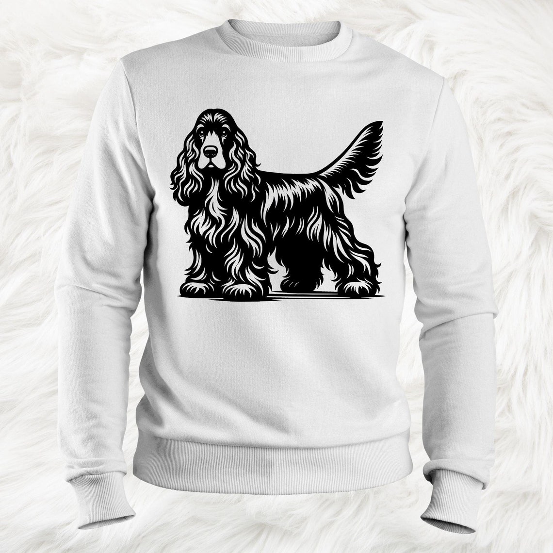 English Cocker Spaniel SVG Bundle, Cute Dog Clipart, Hand Drawn Dog ...