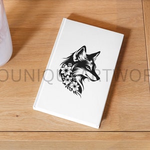 Floral Fox Face SVG Bundle, PNG, Fox Head Clipart, Hand Drawn Foxes and ...