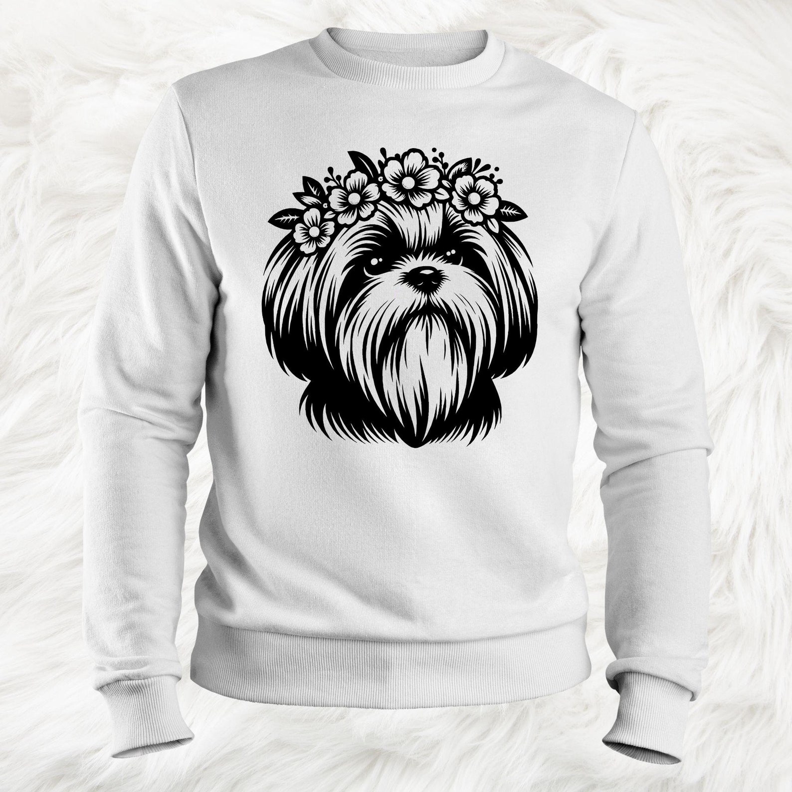 Shih Tzu SVG Bundle, Shih Tzu Clipart, Hand Drawn Dog Theme Vector ...