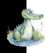 Cute Crocodile Clipart, Watercolor Crocodile PNG Files, Alligator Clip ...