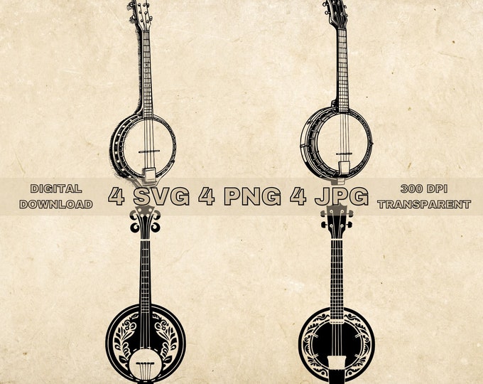 BANJO SVG, Banjo Svg Files for Cricut, Banjo Clipart, Laser Cut Files ...