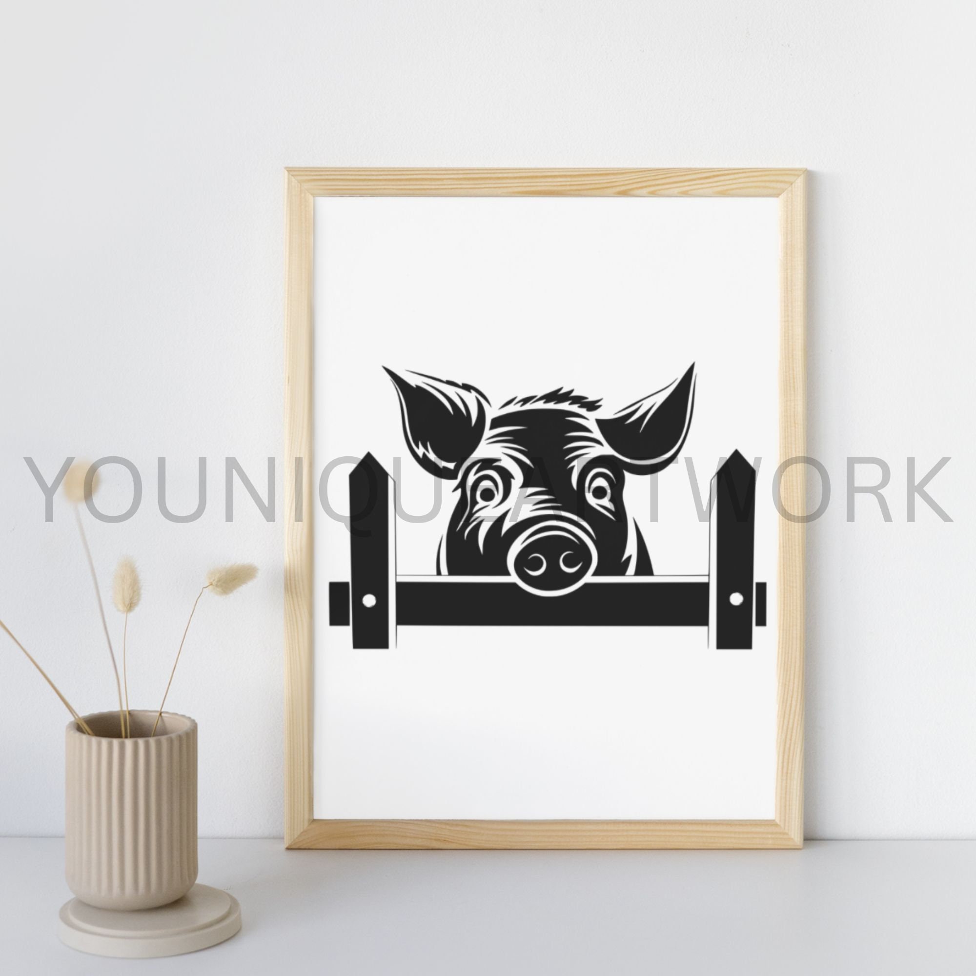 Pig SVG Bundle PNG Cute Pig Clipart Hand Drawn Pigs Vector - Etsy