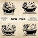 Bathtub SVG Bundle, Bathroom Clipart, Hand Drawn Bath Tub Theme Vector ...