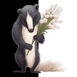 Cute Skunk Clipart, Skunks PNG Files for Sublimation, Skunk Clip Art ...