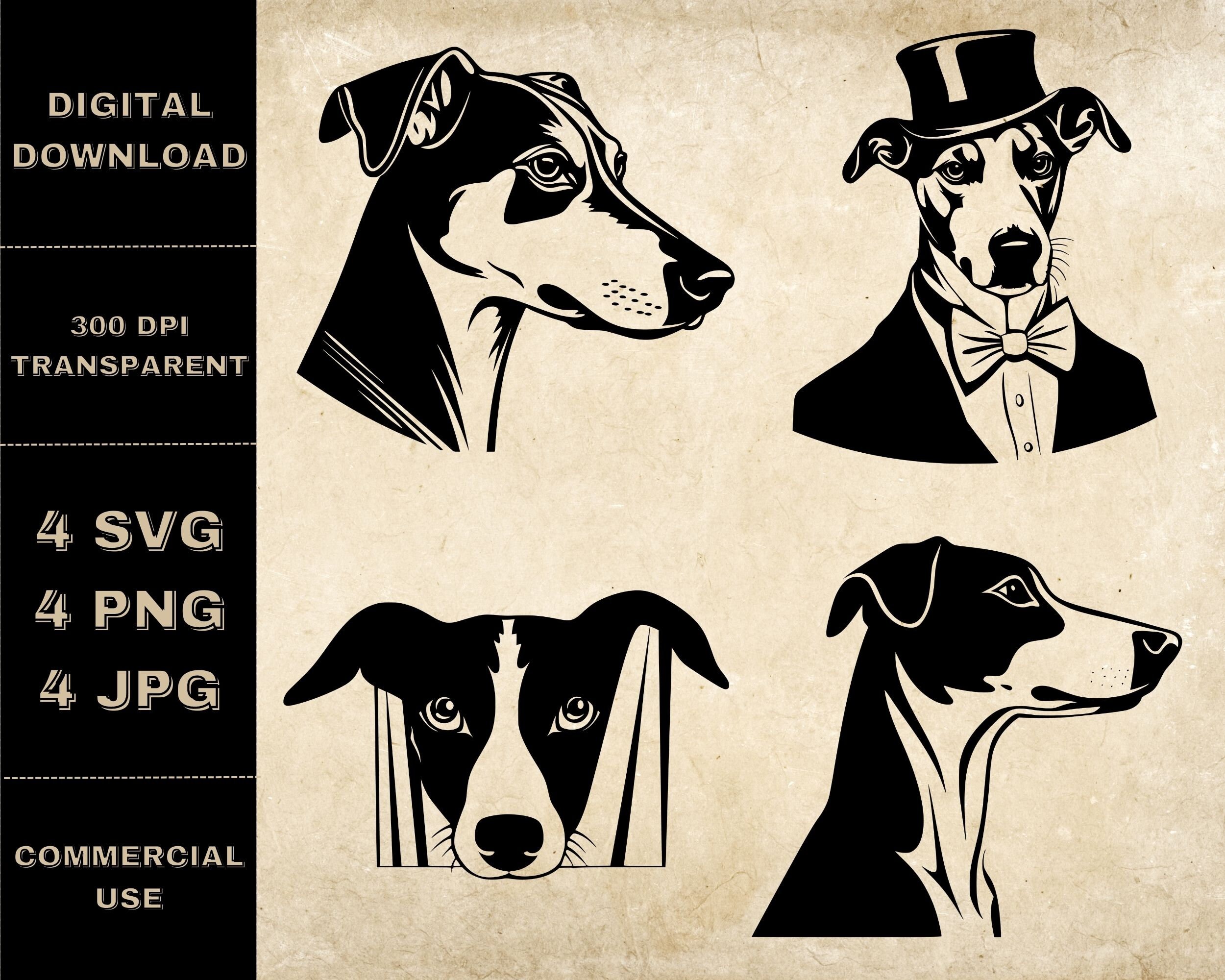 Whippet SVG Bundle PNG Cute Dogs Clipart Hand Drawn Dog - Etsy Canada