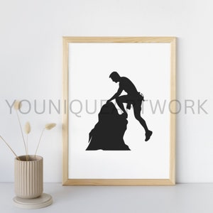 Bouldering Svg Bundle, PNG, Rock Climbing Clipart, Hand Drawn Climber ...