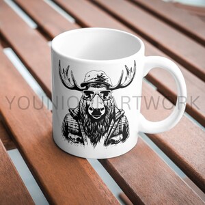 Moose SVG Bundle, PNG, Moose Clipart, Hand Drawn Moose Vector ...