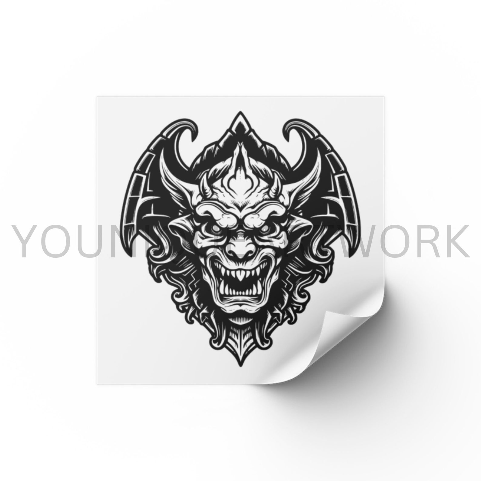Gargoyle SVG Bundle, PNG, Gothic Clipart, Hand Drawn Gargoyle Vector ...