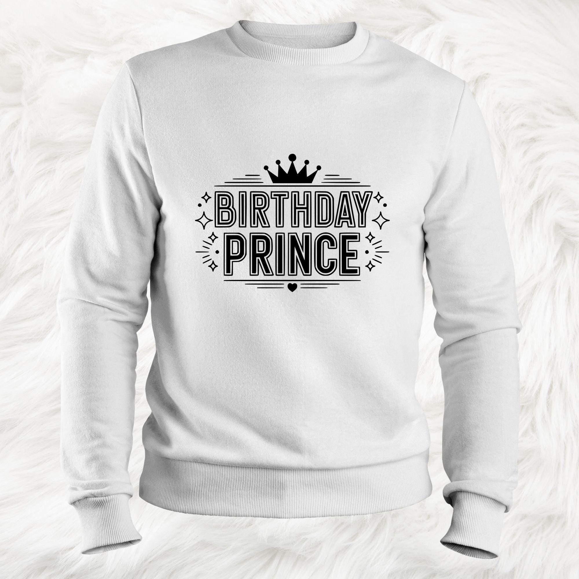Birthday Prince SVG PNG Files for Boy's Party Decor, Crown Royal ...