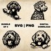 Labradoodle SVG Bundle, Labradoodle Clipart, Hand Drawn Dog Theme ...