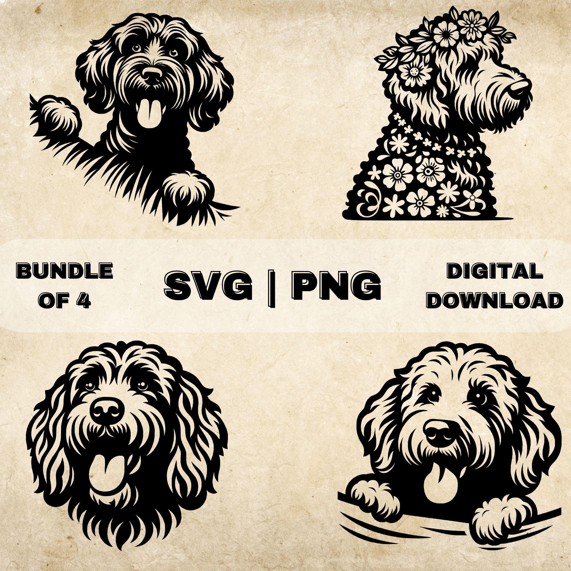 Labradoodle SVG Bundle, Labradoodle Clipart, Hand Drawn Dog Theme ...
