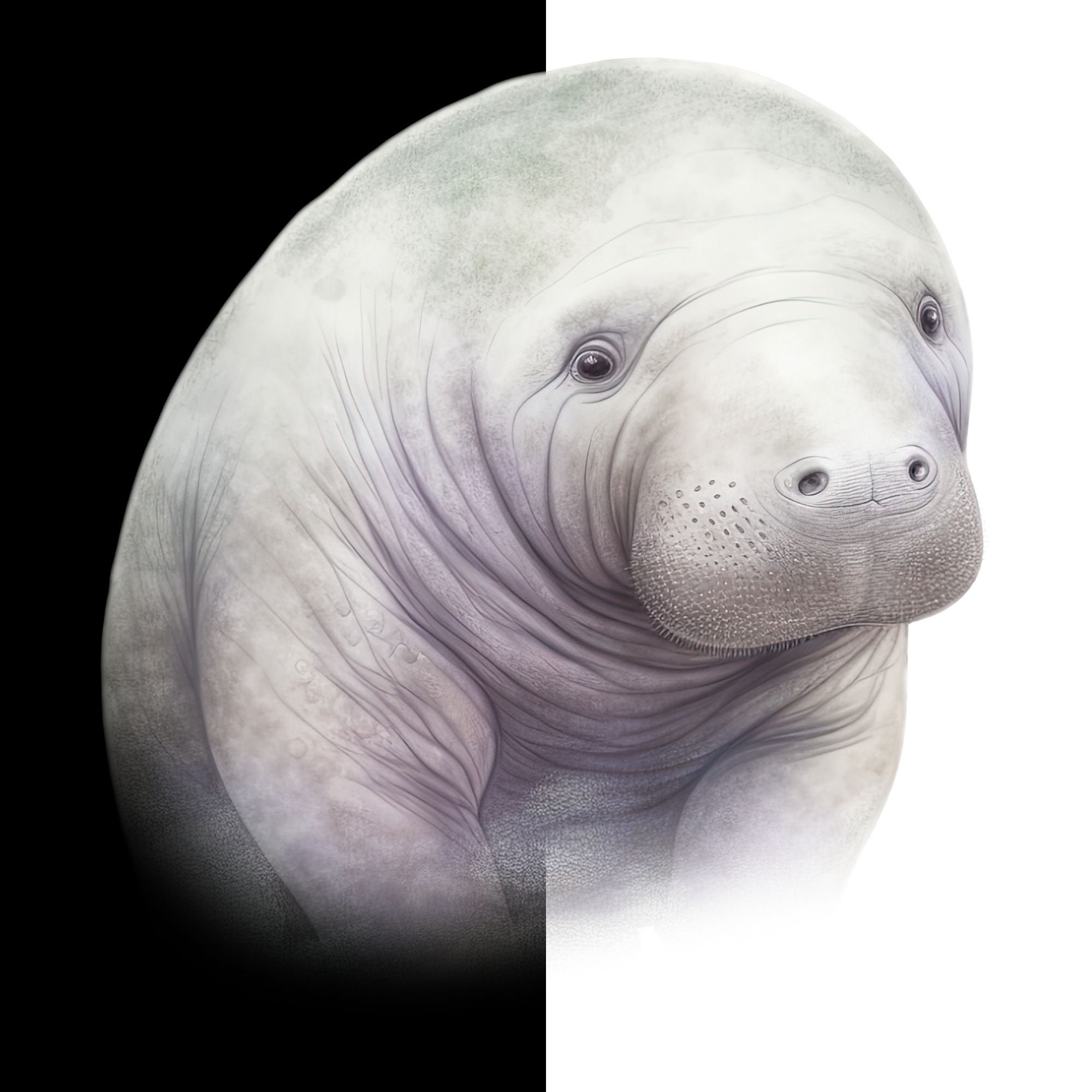 Manatee Clipart, Manatee PNG Files for Sublimation, Sea Animal Clip Art ...