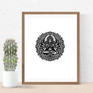 Kali SVG Bundle, Hindu Goddess Clipart, Hand Drawn Symbolic Indian ...
