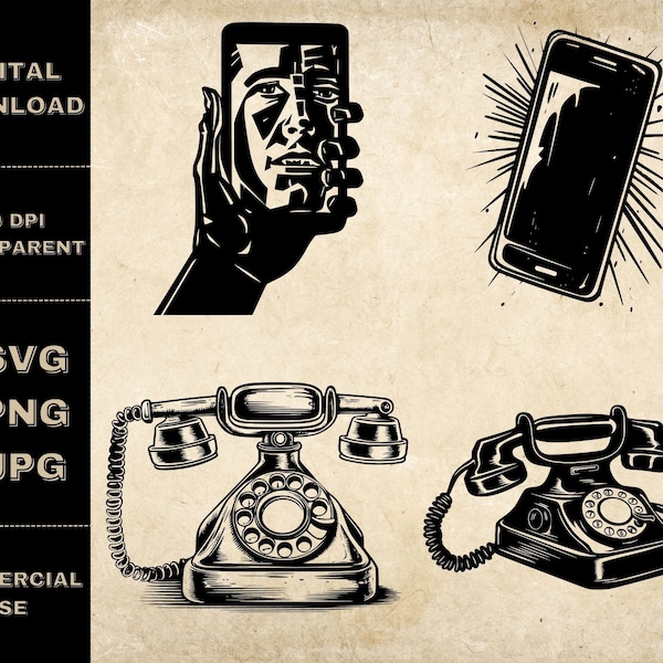 Antique Phone Svg - Etsy