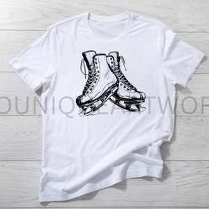 Ice Skating SVG Bundle, PNG, Ice Skates Clipart, Hand Drawn Ice Skating ...