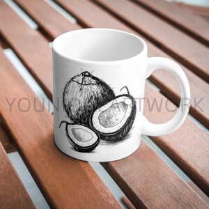 Coconut SVG Bundle, PNG, Tropical Fruit Clipart, Hand Drawn Coconuts ...