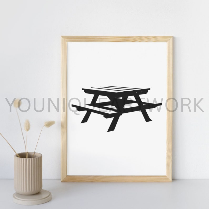 Picnic Table SVG Bundle PNG Picnic Basket Clipart Hand - Etsy