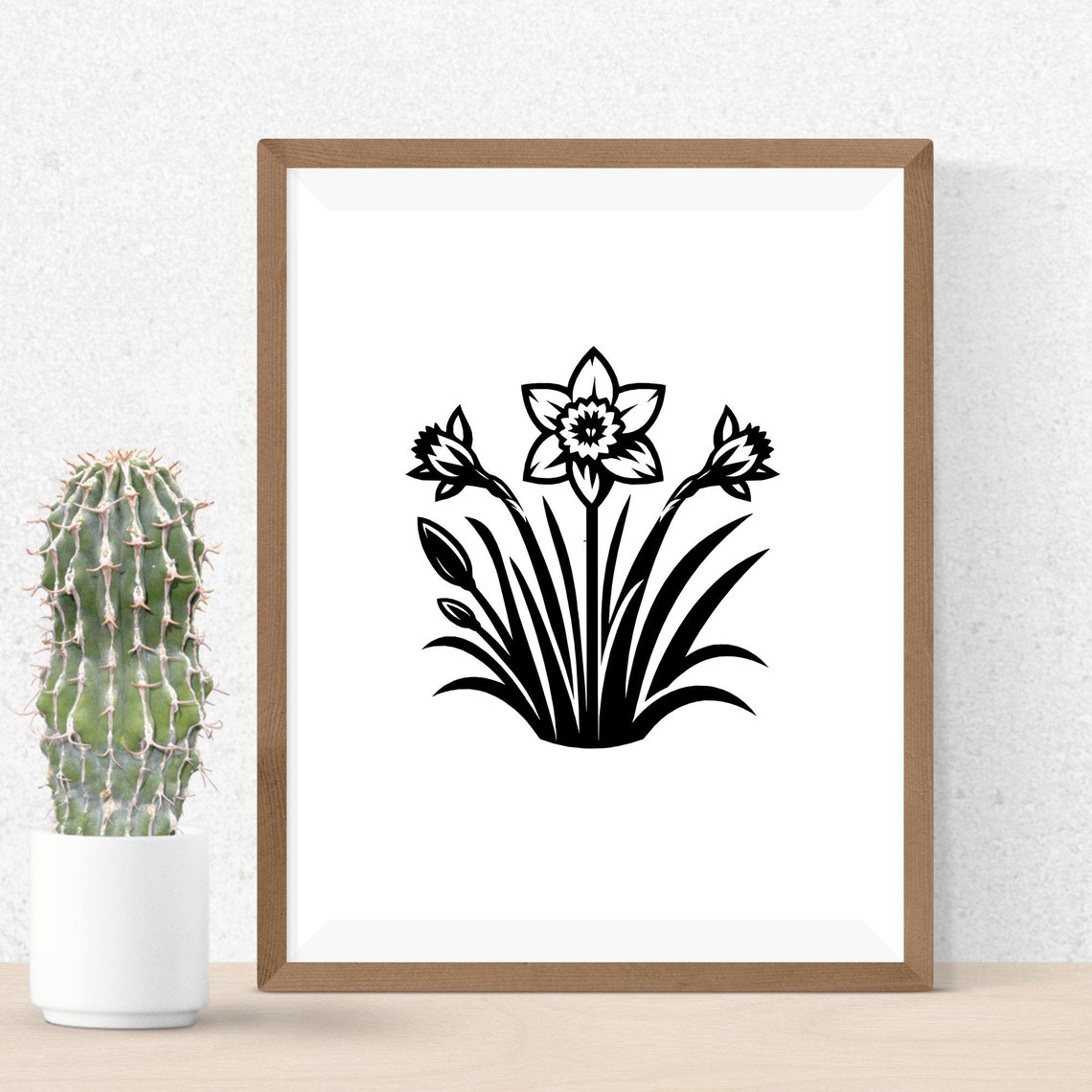 Daffodil SVG Bundle, Daffodils Flowers Clipart, Hand Drawn Floral Theme ...