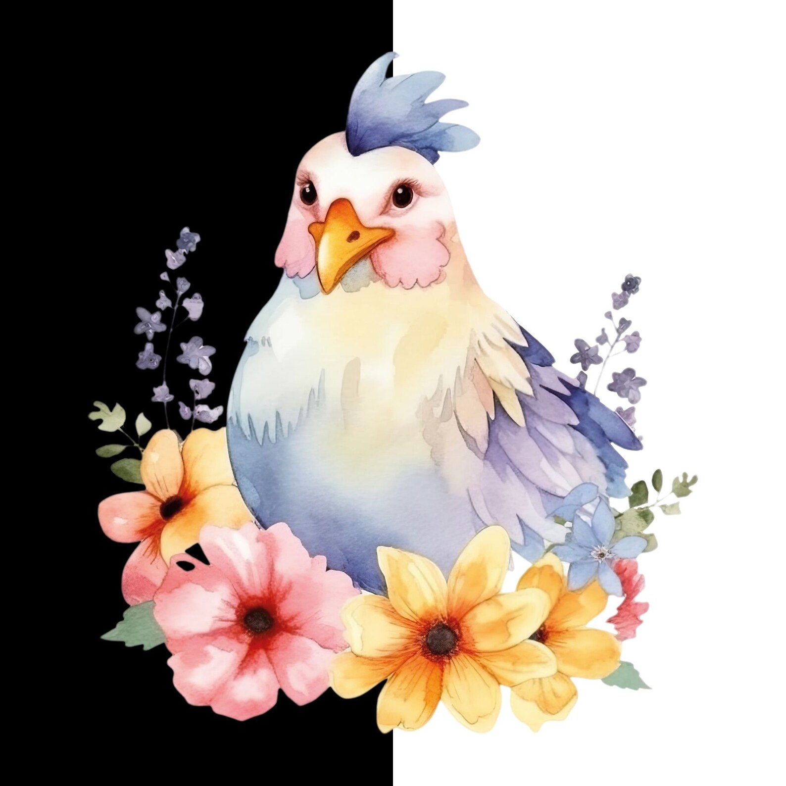 Cute Chicken Watercolor Clipart Chicken PNG Chickens Clip - Etsy