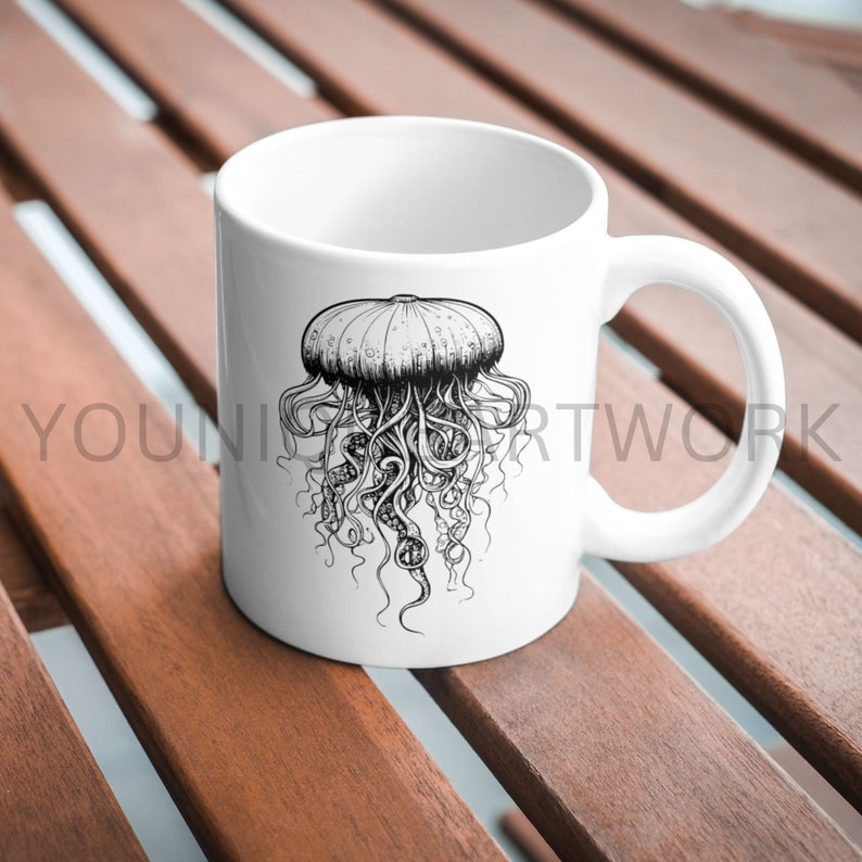 Jellyfish SVG Bundle PNG Sea Animals Clipart Hand Drawn - Etsy