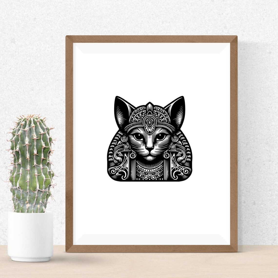 Bastet SVG Bundle, Cat Goddess Clipart, Hand Drawn Egyptian Theme ...