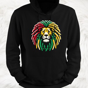 Rasta Lion SVG Bundle, PNG, Rastafarian Lion Clipart, Hand Drawn Reggae ...