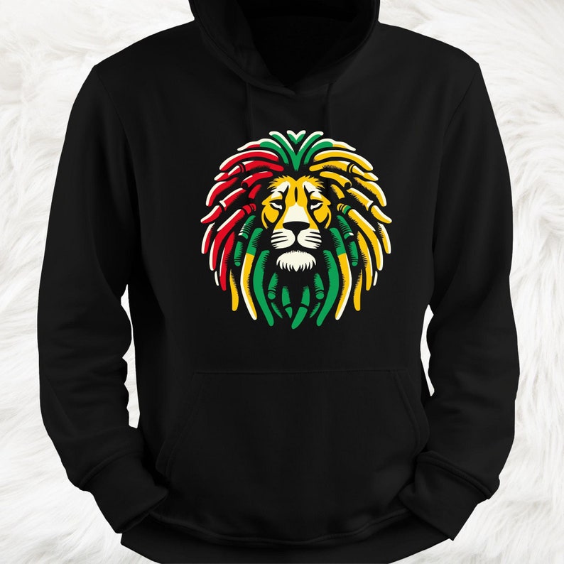 Rasta Lion SVG Bundle, PNG, Rastafarian Lion Clipart, Hand Drawn Reggae ...